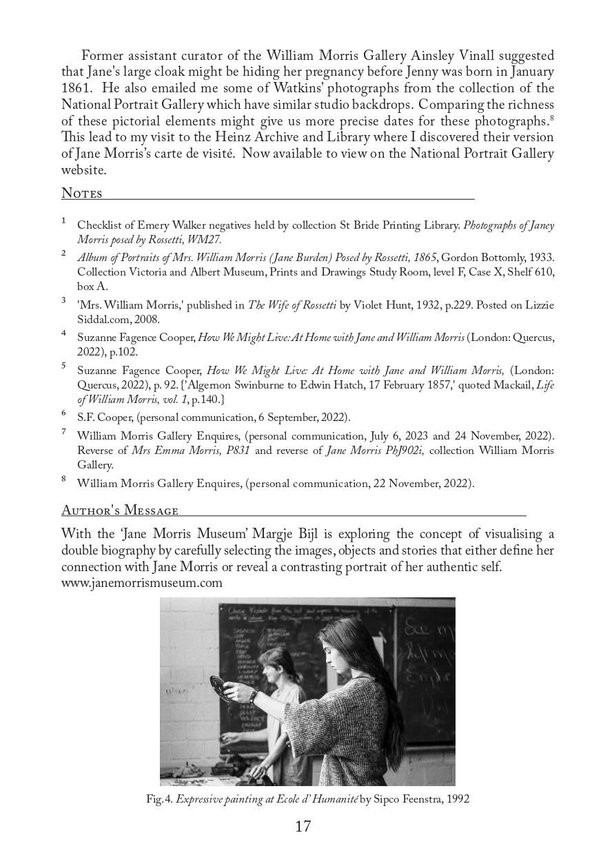 Research – Jane Morris Museum